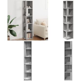 vidaXL Vidaxl - Eckregal Grau Sonoma 33x33x164,5 cm Holzwerkstoff - Eckschrank - Regal - Aufbewahrungsraum - Holzwerkstoffm&ouml;bel - Grau - Home & Living