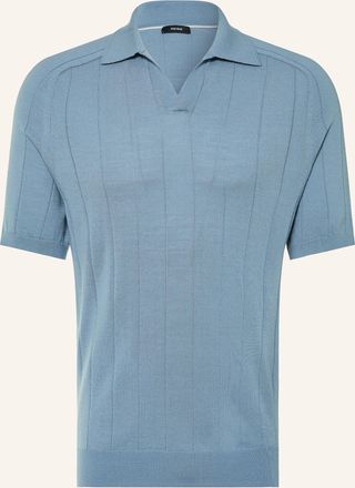 Reiss Reiss Strick-Poloshirt Chelmsford Aus Merinowolle blau
