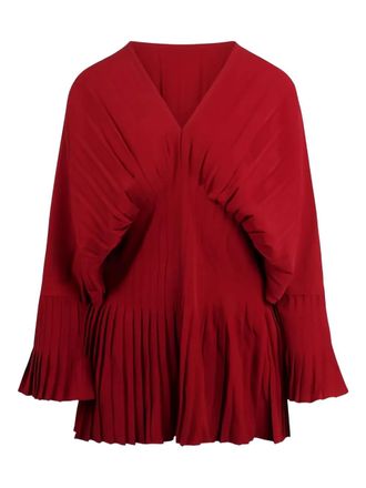 Jovonna London haut Basile &agrave; design pliss&eacute; - Rouge