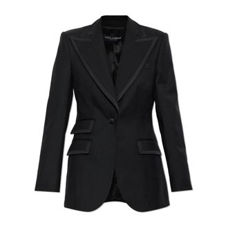 Dolce & Gabbana Wollblazer mit doppelreihigem Schlitz - - Jackets - Damen - Schwarzk - L