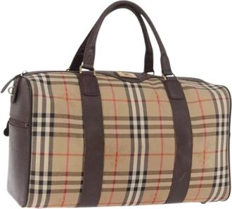 Burberry Sac Boston Pre-owned - Femme - Pre-owned - Beige - Taille: ONE Size