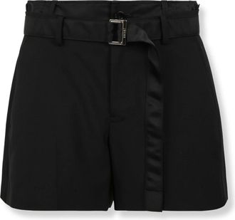 sacai Femme, Shorts, Noir, Taille: 40 FR Nylon Twill Shorts