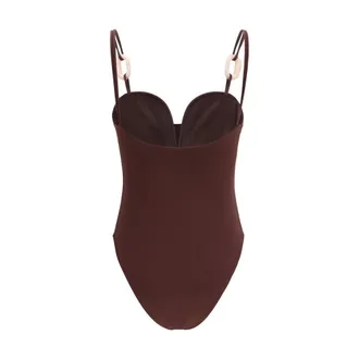 Magda Butrym Womens Bordeaux Nylon One-Piece Swimsuit Clothing