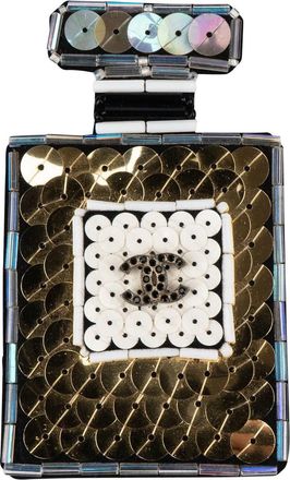 Chanel Halskette - Chanel Pailetten CC Perfume Bottle Brooch - Gr. unisize - in Mehrfarbig - f&uuml;r Damen