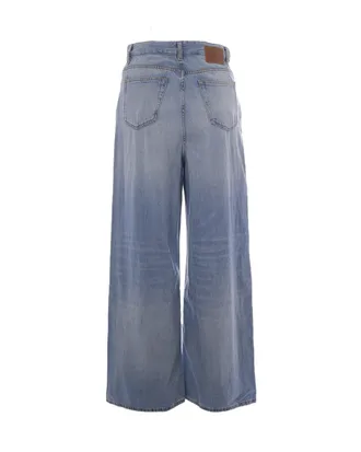 Ganni Womens Jeans Marri 2.0 Light Blue Vintage Recycled Cotton