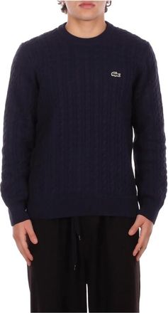 Lacoste Homme, Pulls, Bleu, Taille: M Pull en maille torsad&eacute;e en coton
