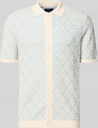 Mc Neal Strickshirt mit Polokragen und durchgehender Knopfleiste