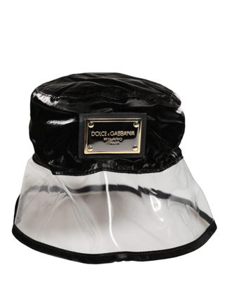 Dolce & Gabbana Mens Black Nylon Plastic Fisherman Bucket Capello Hat