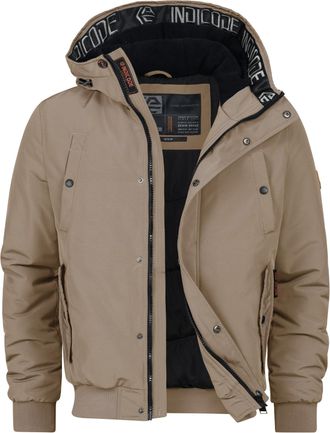 Indicode Herren INAlbanos Winterjacke mit Kapuze | Herrenjacke mit verdecktem Reißverschluss Männer Morel, XXL