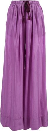 Forte_Forte Femme, Pantalons, Violet, Taille: 40 FR Pantalone Coulisse Habotai Seta