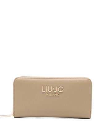 Liu Jo large logo zip wallet - Tons neutres