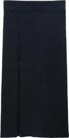 Filippa K Femme, Jupes, Noir, Taille: 42 FR Ribbed Knit Midi Skirt