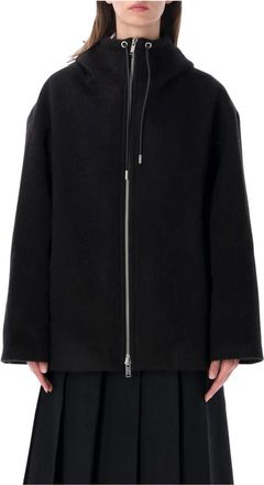 STUDIO NICHOLSON Veste zipp&eacute;e &agrave; capuche Etna - Femme - Vestes - Noir - Taille: 34 FR