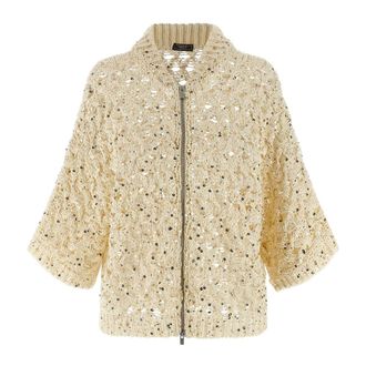PESERICO Damen, Strickwaren, Beige, SGr&ouml;&szlig;e
