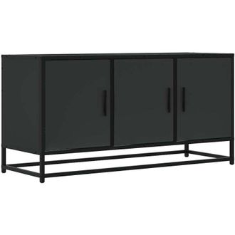 vidaXL Vidaxl - TV-Schrank Schwarz 100x35x50 cm Holzwerkstoff und Metall