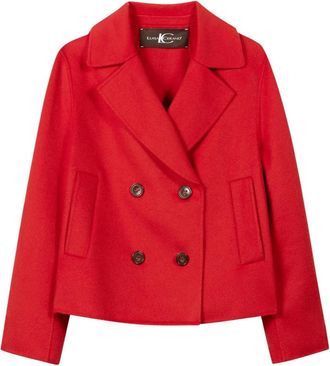 Luisa Cerano Femme, Vestes, Rouge, Taille: 40 FR Doubleface Caban Jacket