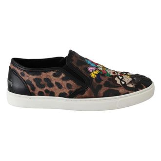 Dolce & Gabbana Elegante Loafer mit Leopardenmuster - - Shoes - Damen - Braun - 36 EU