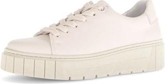 Gabor Baskets basses pour femme, chaussures basses pour femme, largeur supplémentaire confortable (H), Crème 52, 42.5 EU Weit