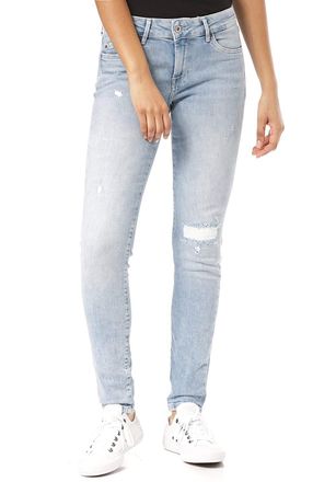 Pepe Jeans London Damen Pixie Jeans, Blau (Destroy Denim Re), 32W/30L