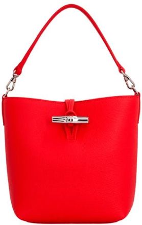 Longchamp Femme, Sacs, Rouge, Taille: ONE Size Le Roseau XS Bucket Bag
