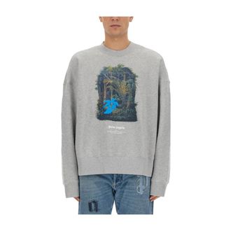 Palm Angels Hunting In The Forest Sweatshirt - - Sweatshirts & Hoodies - Herren - Grau - L