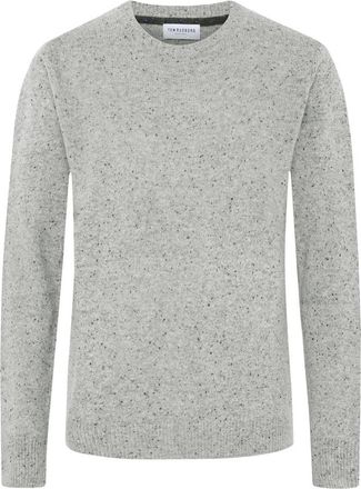 Tom Rusborg Melierter Rundhalspullover aus einem Woll-Mix in