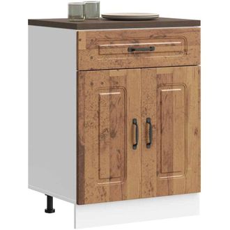 vidaXL Vidaxl - Armoire de cuisine Kalmar vieux bois bois ding&eacute;nierie