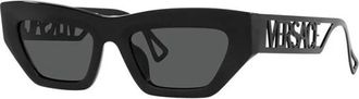 Versace Femme, Accessoires, Noir, Taille: 53 MM Lunettes de soleil