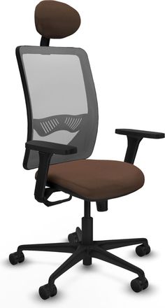 Piqueras y Crespo B&uuml;rostuhl Zulema mit 3D-Armlehnen, h&ouml;henverstellbarer Lendenwirbelst&uuml;tze und festem Kopfteil, ausgestattet mit 3-fach verstellbarem Syncro und Schneid