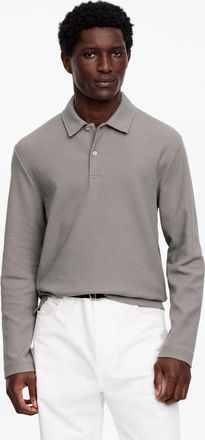 Arket Poloshirt Mit Waffelmuster -Grau