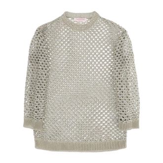 Valentino Garavani Round-Neck Strickwaren - - Knitwear - Damen - Gr&uuml;n - XS