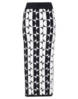 8 by YOOX FAUX FUR JACQUARD KNIT MIDI SKIRT