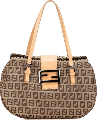 Fendi 2000-2010 Zucchino Canvas Handtasche - Braun