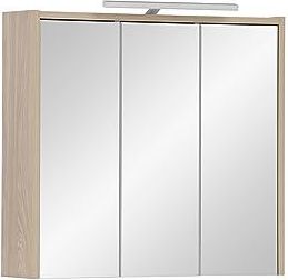 Schildmeyer Spiegelschrank Juba 151290, Eiche hell Dekor, 65 x 16 x 60 cm
