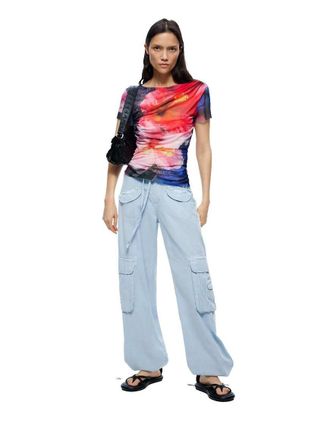 Desigual t-shirt imprim&eacute; &agrave; manches courtes multicolore