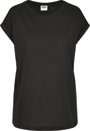 Urban Classics Damen Ladies Organic Extended Shoulder Tee T-Shirt,, per pack Schwarz (Black 00007), X-Small (Herstellergr&ouml;&szlig;e: XS)