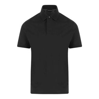 Emporio Armani Polo en jersey avec broderie aigle - Homme - Tops - Noir - Taille: S