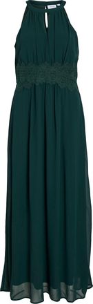 Vila Damen Vimilina Halterneck Maxi Dress-Noos Kleid, Scarab/Detail:Elastic,42