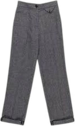 Nenette Femme, Pantalons, Gris, Taille: 38 FR Wide Pantalons