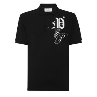Philipp Plein Homme, Tops, Noir, Taille: 4XL Polo SS Gothic Plein