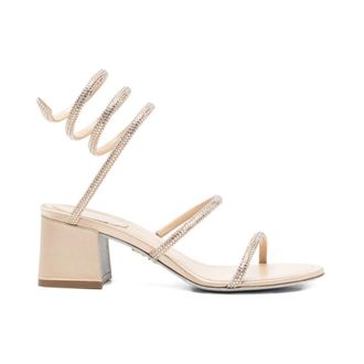 Rene Caovilla Femme, Chaussures, Beige, Taille: 40 EU Cleo Gold Sandal 50