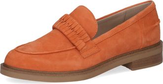 Caprice Damen Slipper aus Leder mit Blockabsatz, Orange (Orange Suede), 37.5 EU