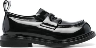 Moschino Loafer - Glossy Black Flat Shoes - Gr. 40 (EU) - in Schwarz - f&uuml;r Damen