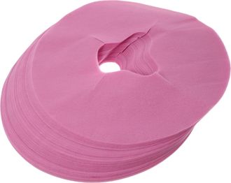 Cabilock 100 Stück Einweg Massagekopfstützenbezüge Hygienische Extra Dicke Rosa Gesichtslöcher abdeckungen Atmungsaktive Einweg wattevliesauflagen für Spa Kosm