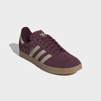 adidas Sneaker ADIDAS ORIGINALS GAZELLE, Herren, Gr. 38,5, maroon, khaki three, gum4, Leder, Synthetik, Schuhe Sneaker, Topseller