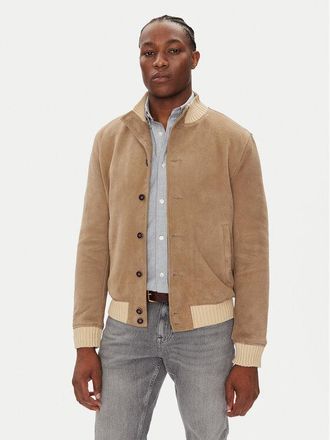 Milestone Lederjacke MSDario 531621 60695 Beige Regular Fit