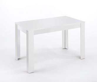 Byliving Esstisch Nepal/Moderner K&uuml;chentisch in Wei&szlig;/Gro&szlig;er Tisch / 140 x 80, H 75 cm