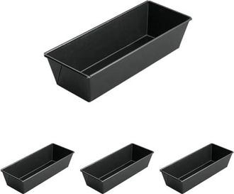 Metaltex 220626038 Superior Kastenform, Blech, PTFE, schwarz, 30cm (Packung mit 4)