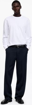 Arket Locker Geschnittene Hose Aus Wolle -Blau