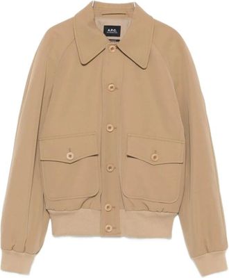 A.P.C. A.p.c., Femme, Vestes, Beige, Taille: 38 FR Bomber Jacket